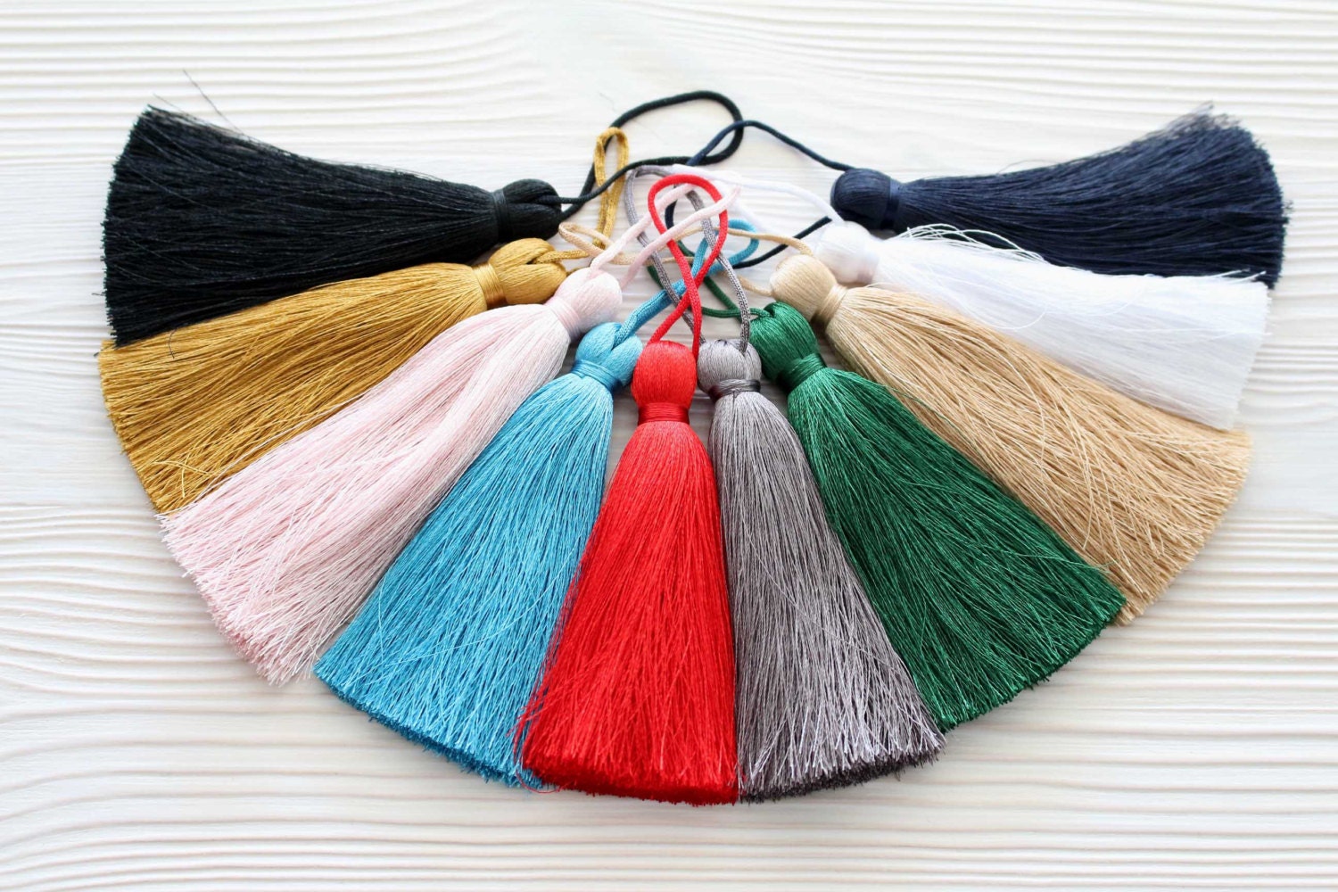 Cobalt Blue Silk Tassel Extra Large Tassels Thick Silk Tassels