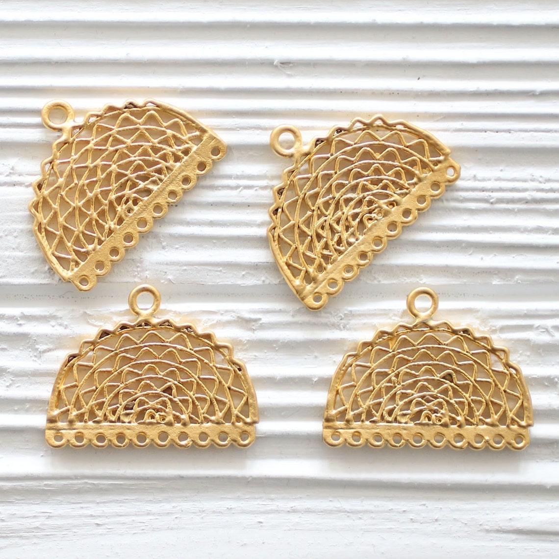 2pc Large Filigree Gold Connector, Unique Filigree Findings, Multi ...