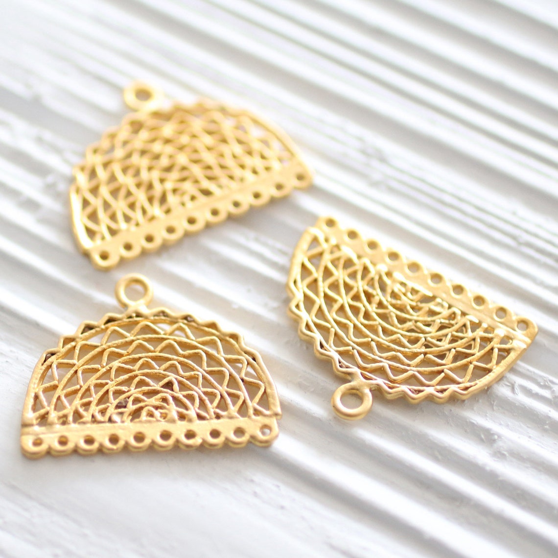 2pc Large Filigree Gold Connector, Unique Filigree Findings, Multi ...