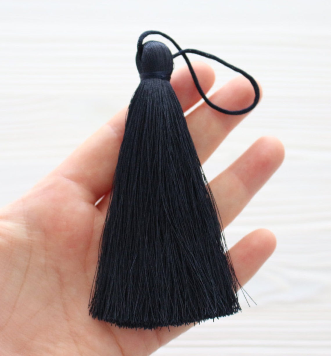 Navy Blue Silk Tassel Extra Large Tassels Thick Silk Tassel | Etsy