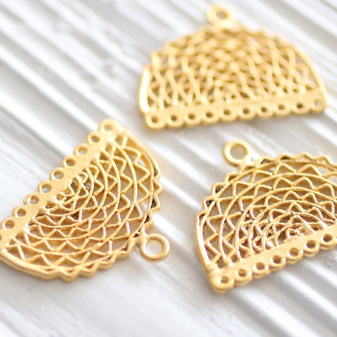 2pc Large Filigree Gold Connector, Unique Filigree Findings, Multi ...