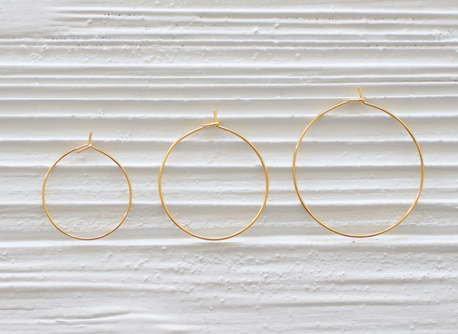 4pc 24K Gold Plated Earring Hoops Earring Loops Loop - Etsy