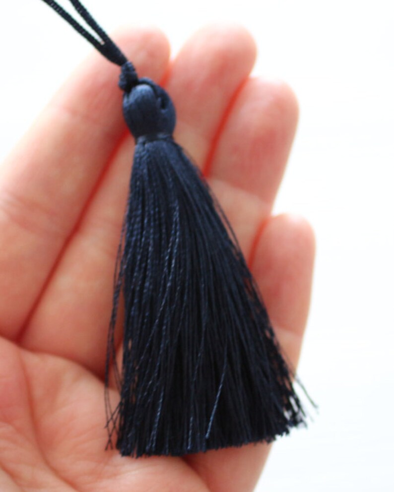 Navy Silk Tassel Dark Blue Tassel Large Tassels Tassels for - Etsy
