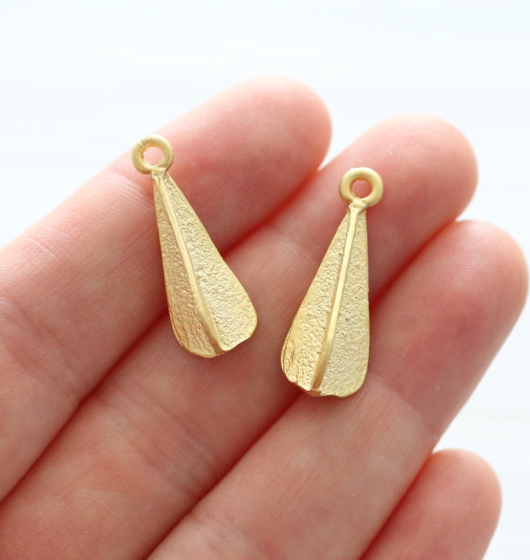 4pc Gold Earring Charms, Propeller Charm, Earrings Dangle, Mini Gold ...