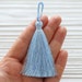 Sky Blue Silk Tassel, Baby Blue Tassel, Light Blue Tassel, Mala Tassel ...
