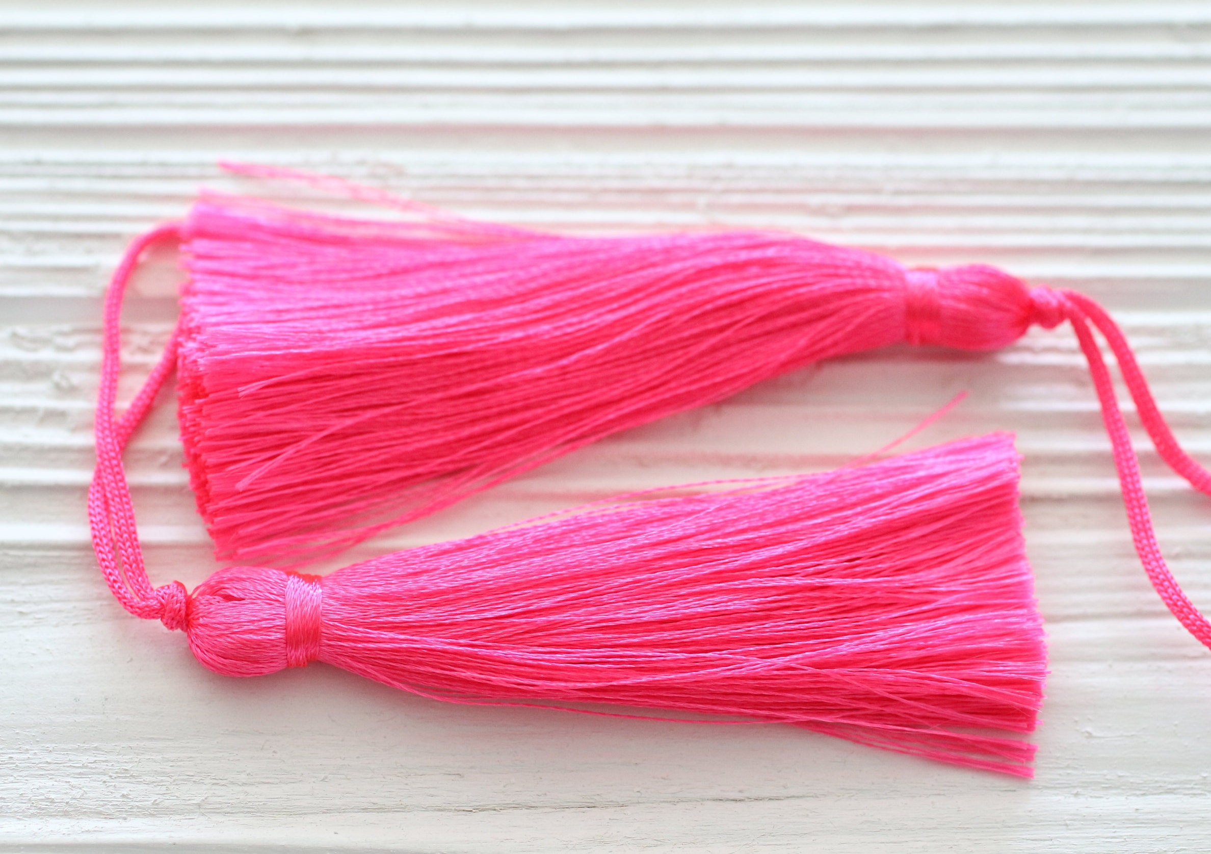 Hot Pink Tassel Neon Pink Tassels Tassels For Jewelry Tassel Bright Summer Color Tassels