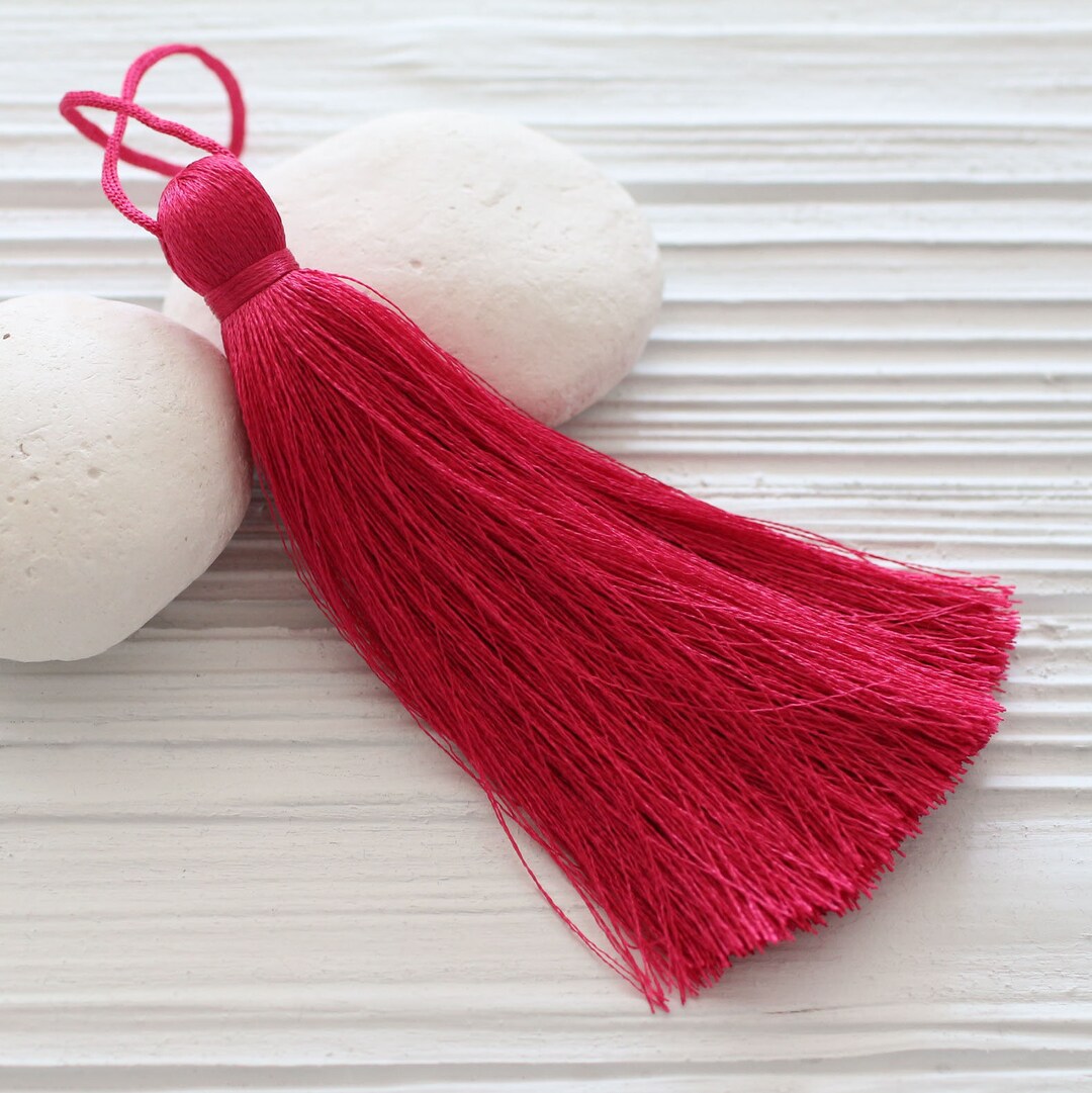 Magenta Tassel, Cherry, Fuschia Tassel, Extra Large Tassels, Silk ...