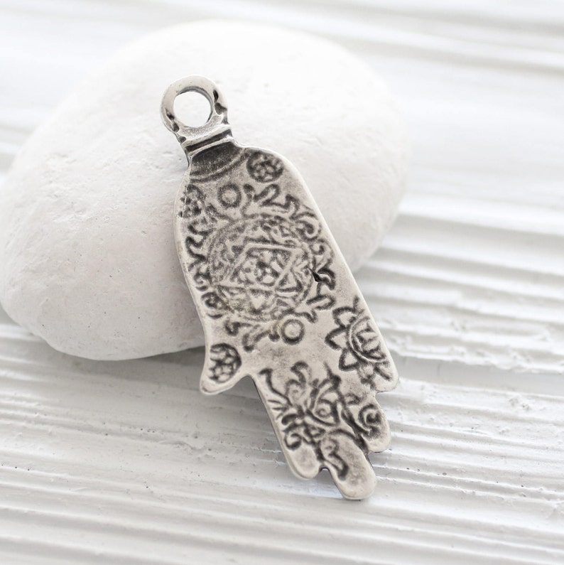 Silver Hamsa Pendant Large Hamsa Silver Pendants Hamsa - Etsy