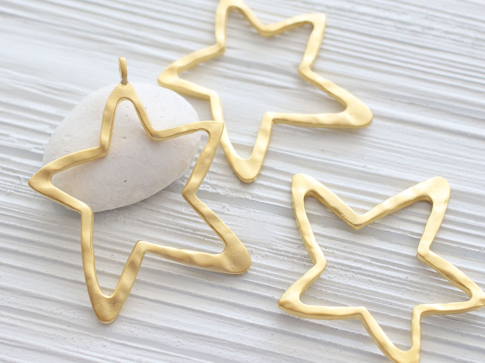 Gold Star Pendant Celestial Pendant Medallion Pendant Matte - Etsy