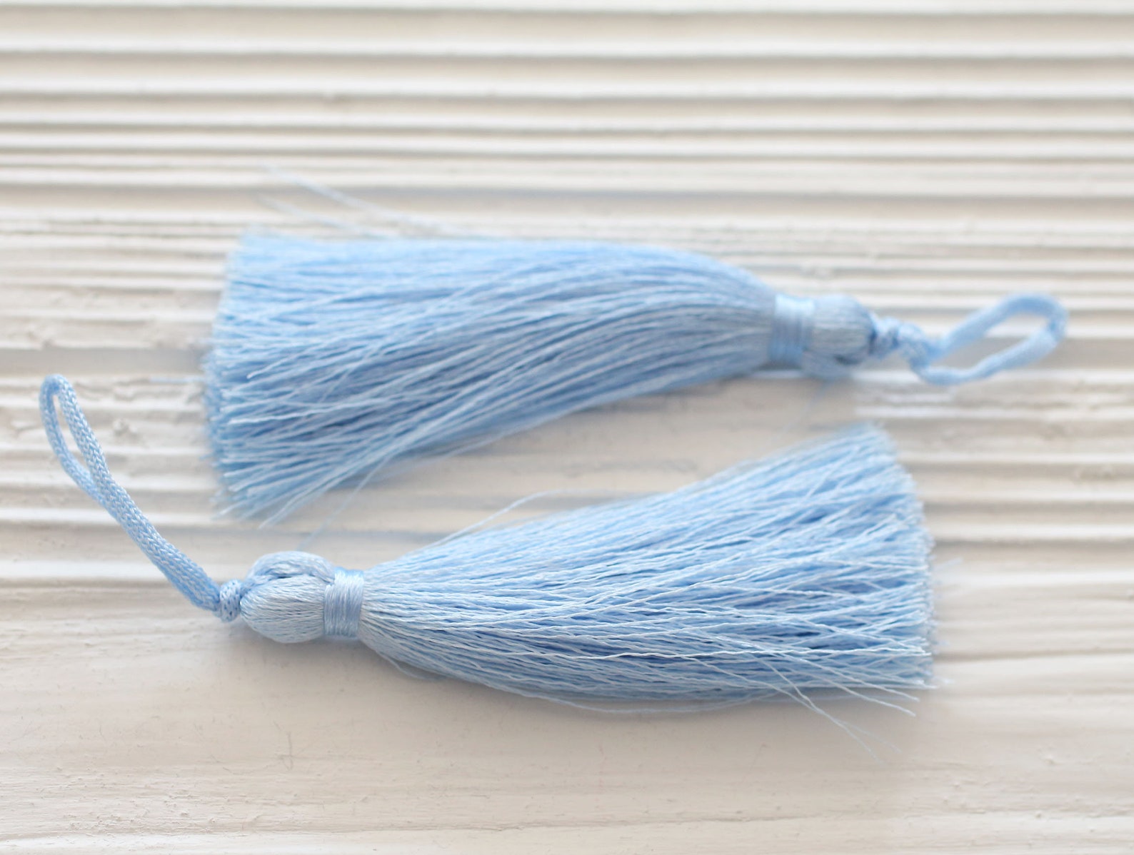 Sky Blue Silk Tassel, Baby Blue Tassel, Light Blue Tassel, Mala Tassel ...
