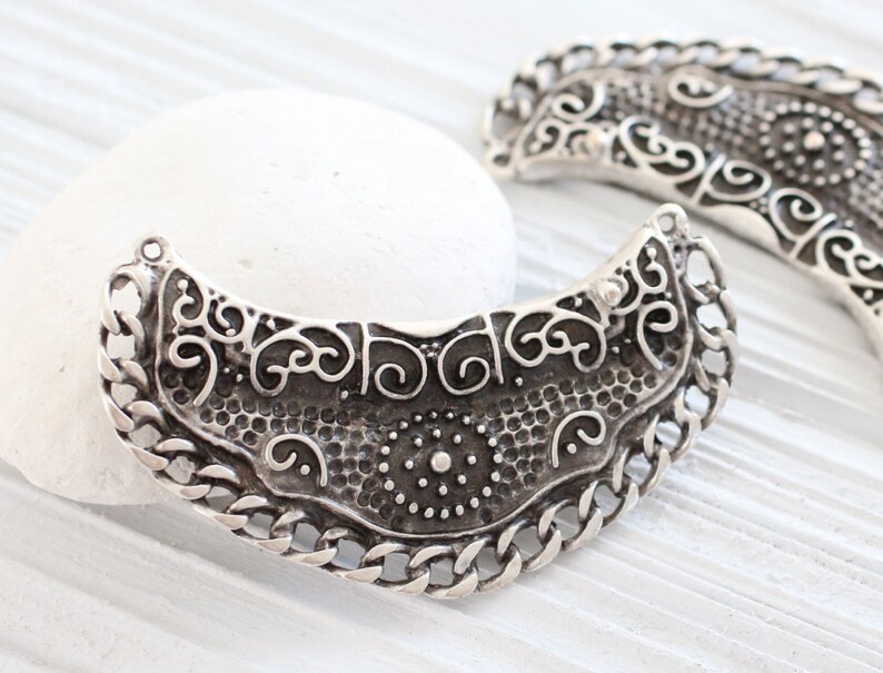 Crescent Pendant Multi Strand Connector Tribal Crescent Moon - Etsy