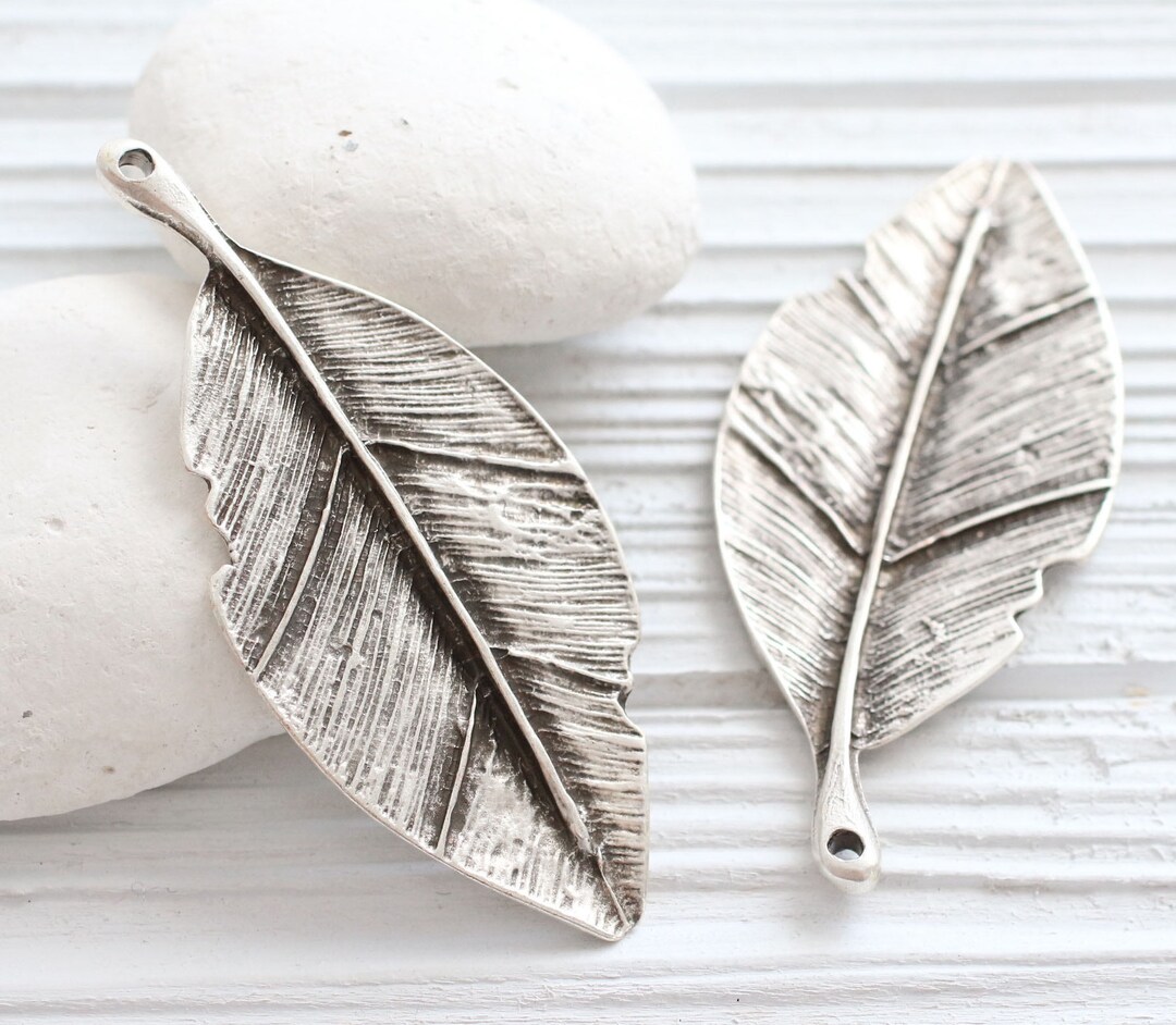 Leaf Pendant Silver, Leaf, Silver Pendant, Rustic Leaf, Silver Leaf ...
