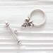 Toggle Clasps Silver, T Bar Ring, Large Silver Plated Jewelry Clasp, Necklace Clasps, Bracelet ...