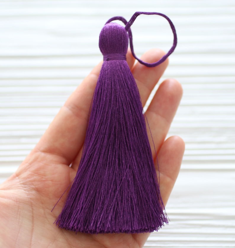 Purple Silk Tassel Extra Large Tassels Tassels for Jewelry - Etsy