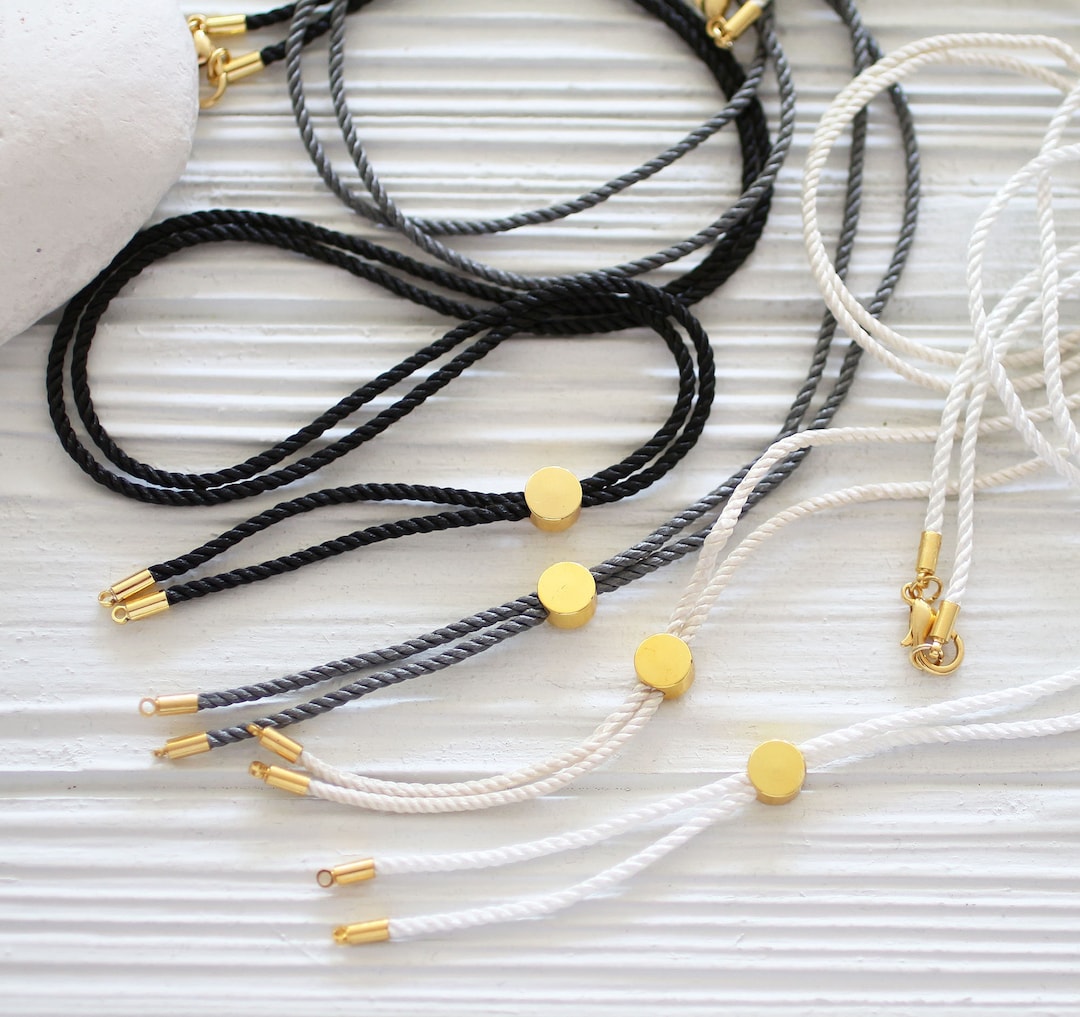 Adjustable Cord Necklace, Necklace Blank, DIY Cord Necklace, Cord ...