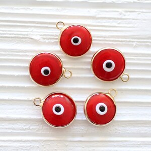 Red Evil Eye Pendant, Good Luck Jewelry, Evil Eye Charms, Bracelet ...