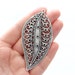 Silver Filigree Leaf Pendant Large Filigree Leaf Large Leaf - Etsy