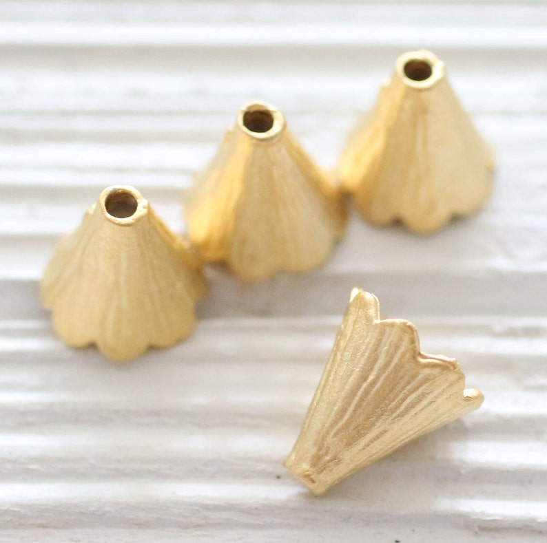 2pc Gold Bead Caps Tassel Caps Bead Cones Gold End Caps | Etsy