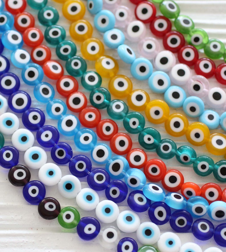 15 36pc 10mm Evil Eye Beads Bulk Round Evil Eye Beads - Etsy