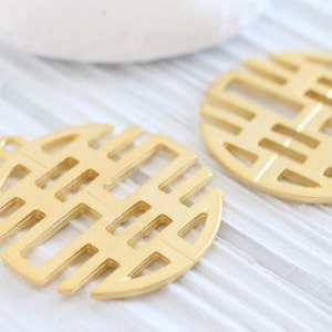 Gold Round Pendant, Gold Medallion, Tribal Pendant Gold, Large Circle ...