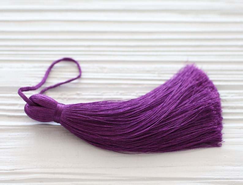 Purple Silk Tassel Extra Large Tassels Tassels for Jewelry - Etsy