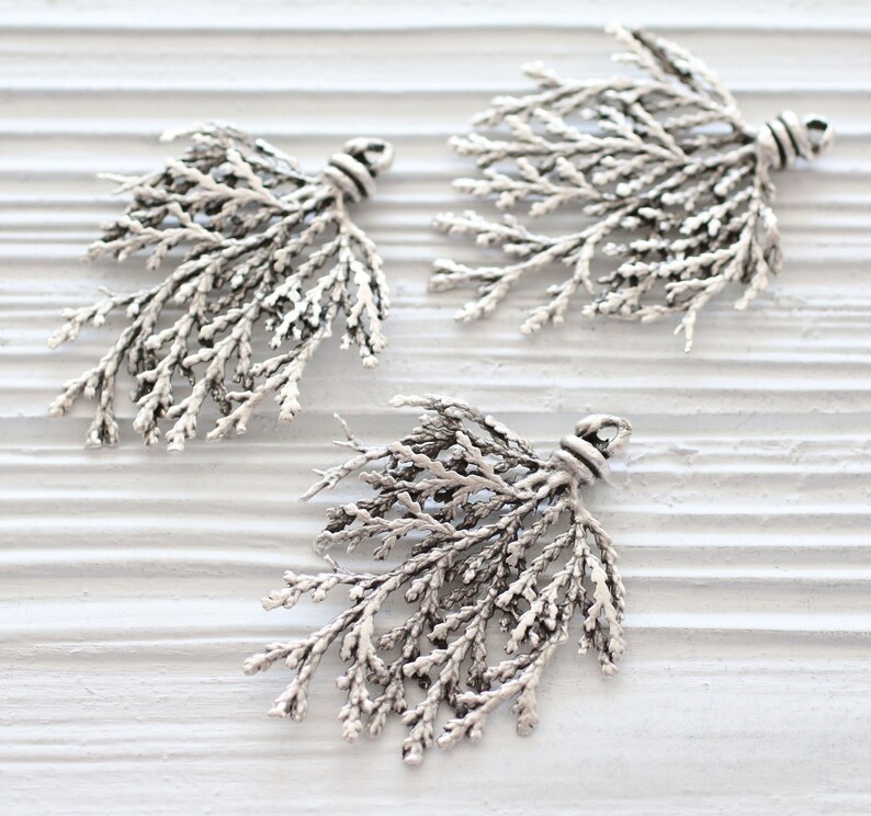 Leaf Branch Pendant Silver Filigree Branch Pendant Tree - Etsy
