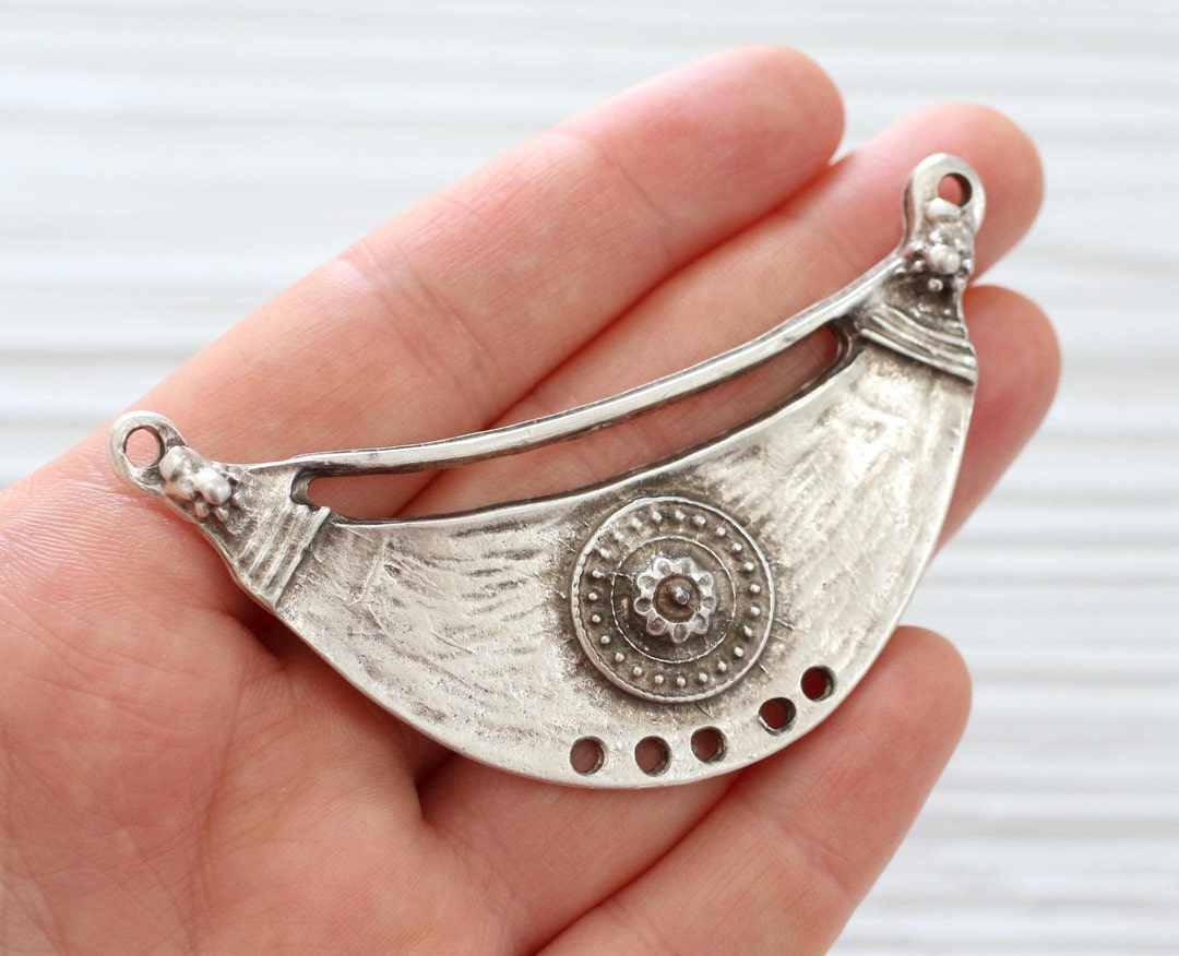 Crescent Pendant Multi Strand Connector Tribal Crescent - Etsy