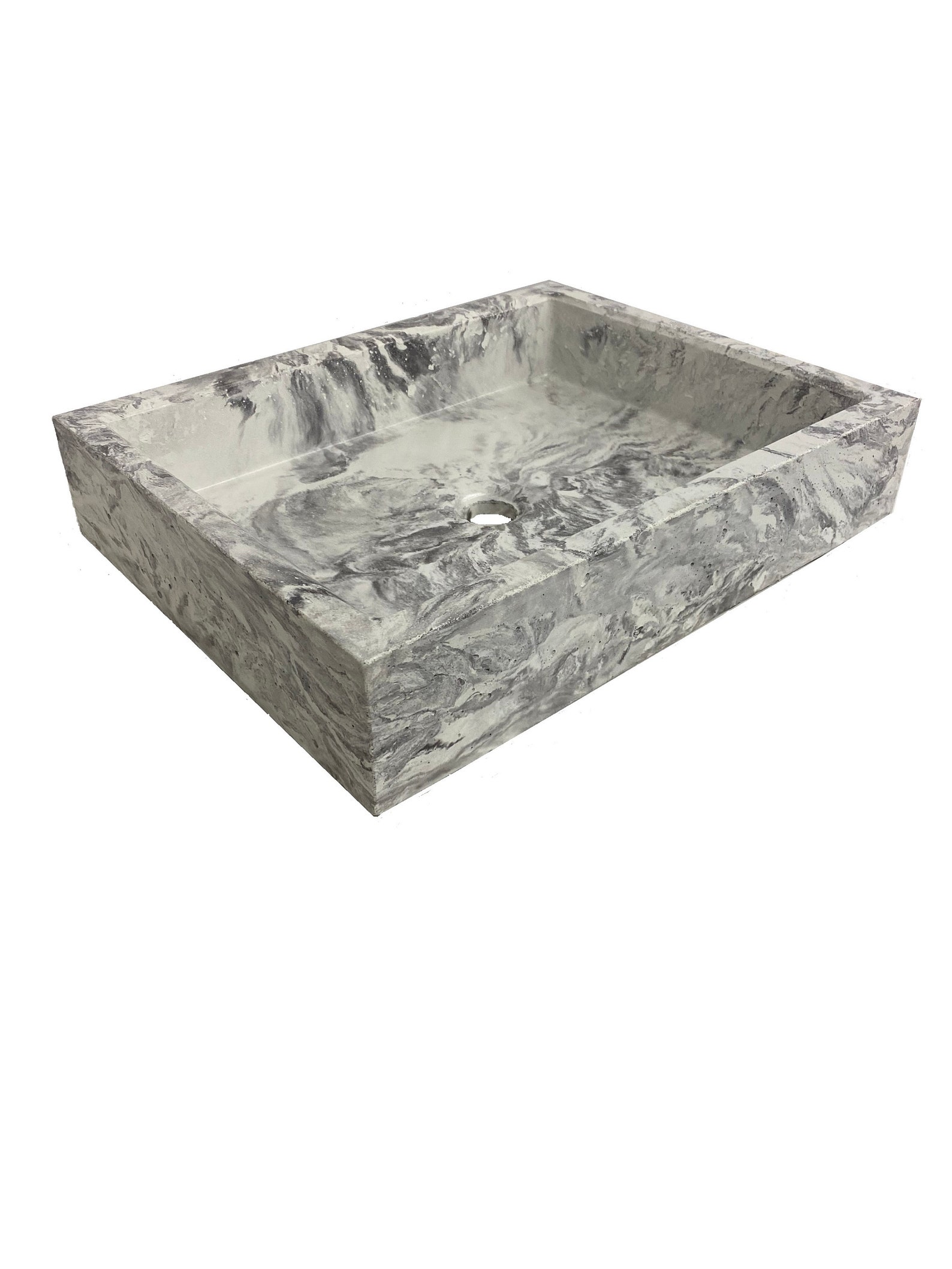 Marble Rectangle Bathroom Vessel Sink - Etsy