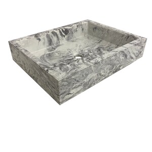 Marble Rectangle Bathroom Vessel Sink | Etsy