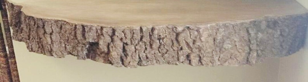 Log Tree Bark Fireplace Mantel - Etsy Canada