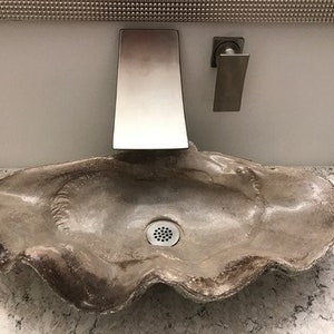 Seashell Clam Beach Lake Bathroom Vessel Sink - Etsy