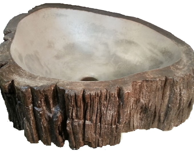 Tree Trunk Log Home Rustic Bathroom Vessel Sink - Etsy