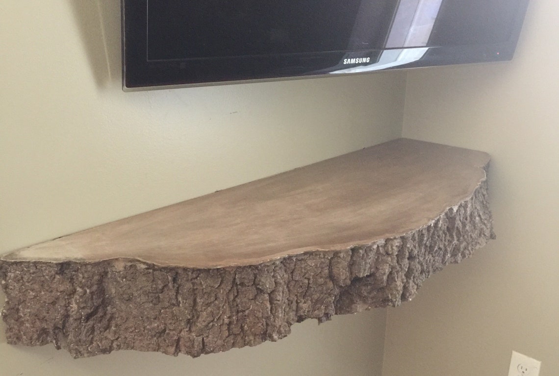 Log Cabin Tree Trunk Shelf - Etsy