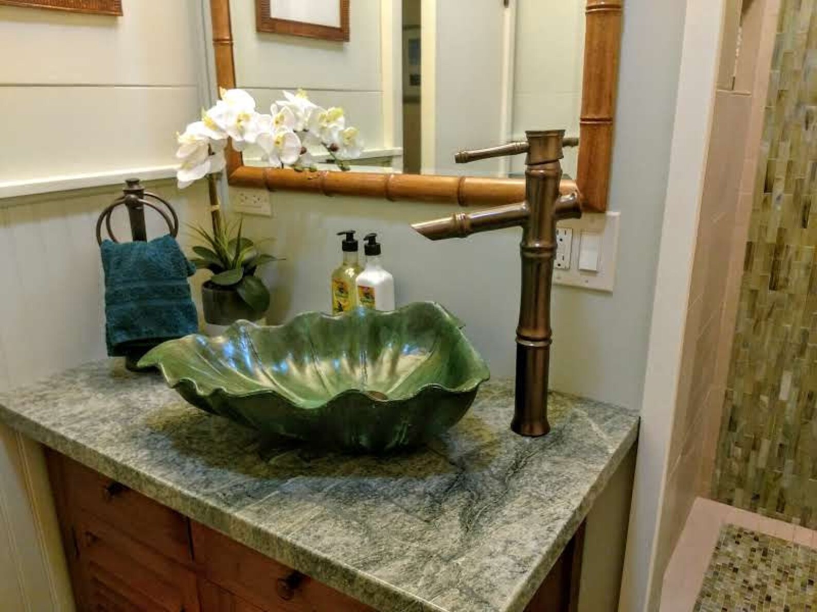 Flower Leaf Tropical Cabin Nature Vessel Sink | Etsy