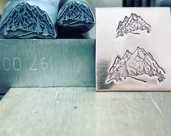 Metal Mountain Stamp - Etsy