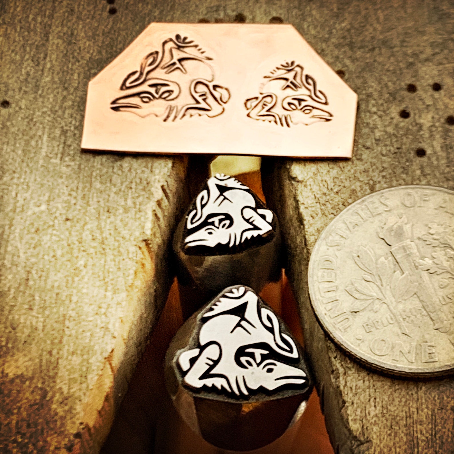Anglo Saxon Beast - Engraved Metal Hand Stamp. - Etsy