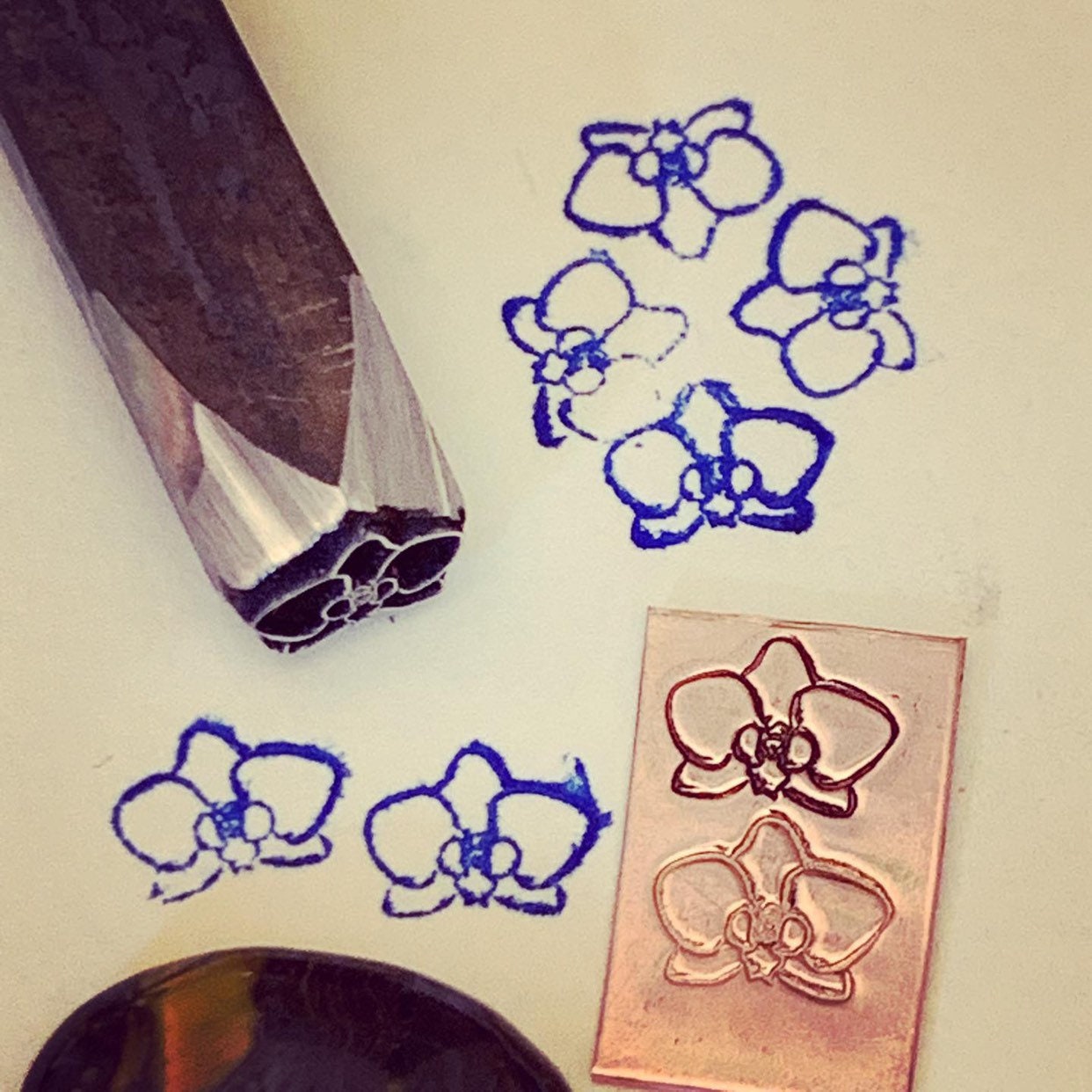 Orchid v1. LP-005 Metal Hand Stamp. | Etsy