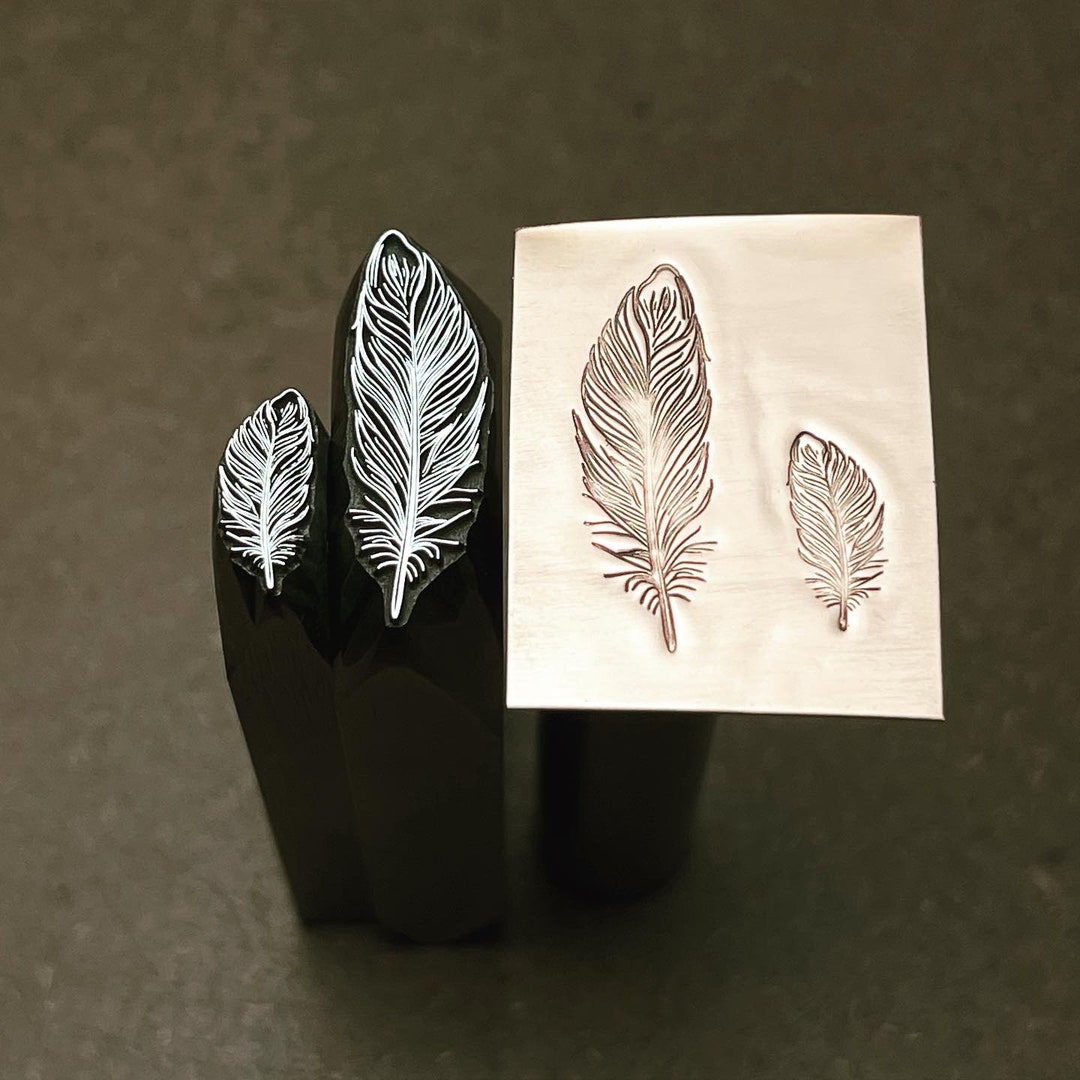 Fine Feathers! Two Sizes! Metal Hand Stamp. - Etsy