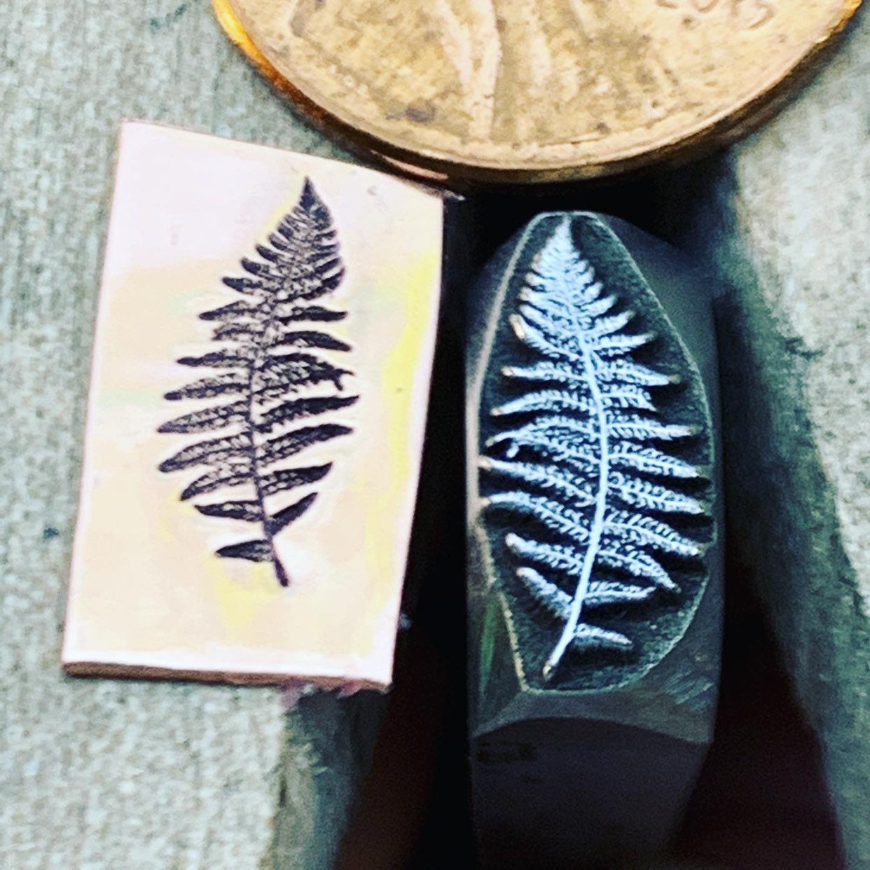 Ferns Full Two Sizes! Metal Hand Stamp. - Etsy