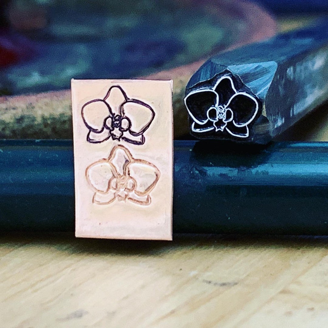 Orchid V1. LP-005 Metal Hand Stamp. - Etsy