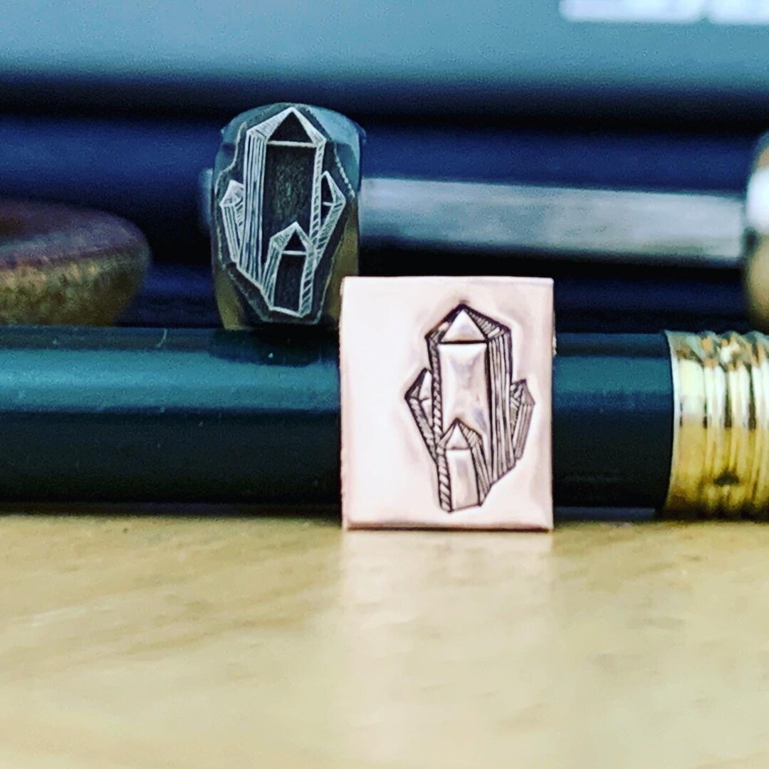 Minerals 2. Crystals. Engraved Metal Hand Stamp. - Etsy