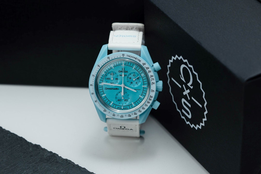 Omega X Swatch Speedmaster Moonswatch Uranus Watch 42mm - Etsy