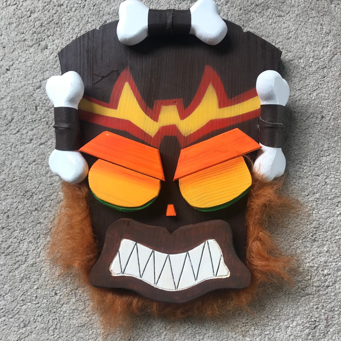 Aku Aku or Uka Uka Mask. Wooden Full Size Replica. Unofficial | Etsy UK