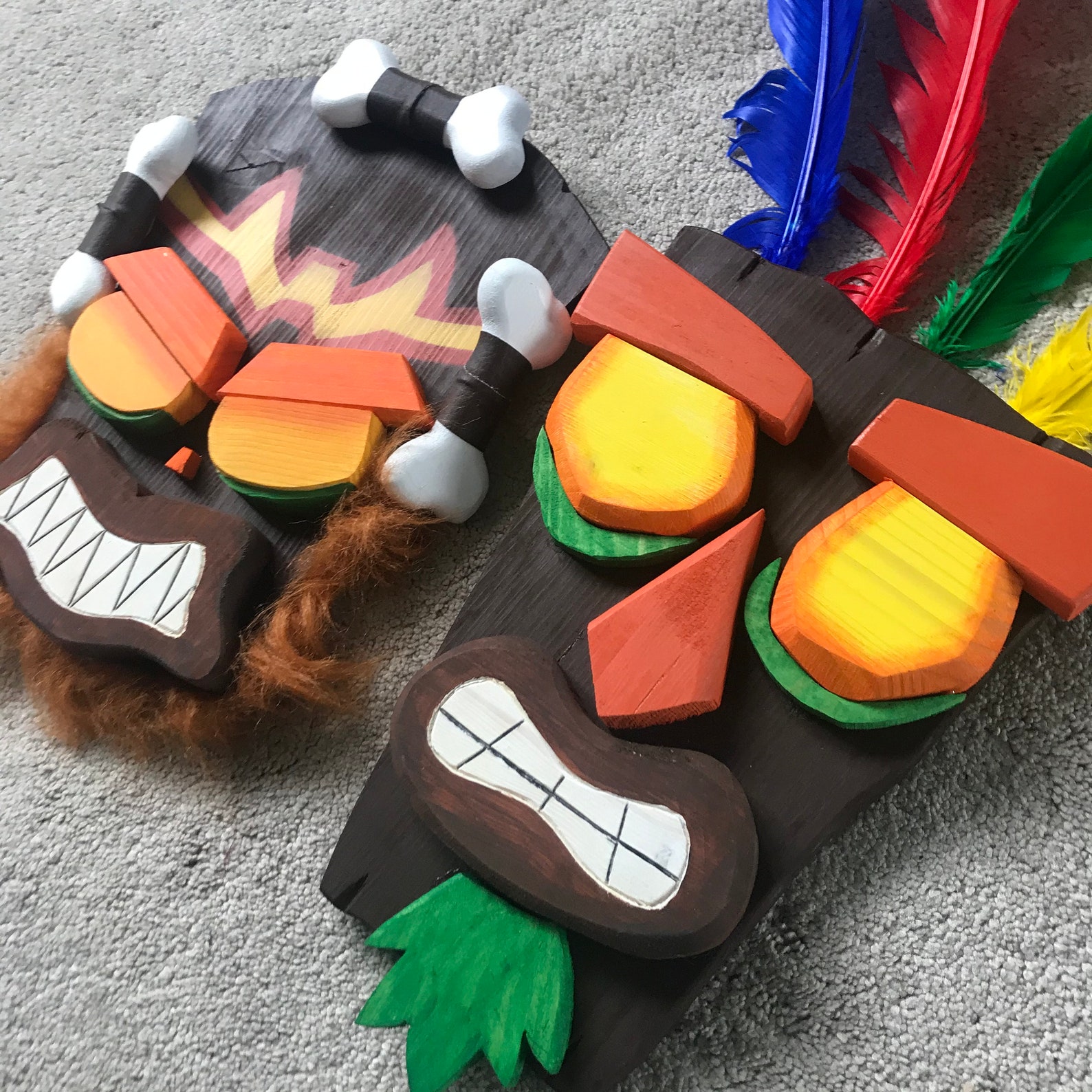 Aku Aku or Uka Uka Mask. Wooden Full Size Replica. Unofficial Game ...