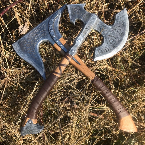 One Handed Nordic Style Axe Inspired by Skyrim Wooden Cosplay - Etsy UK