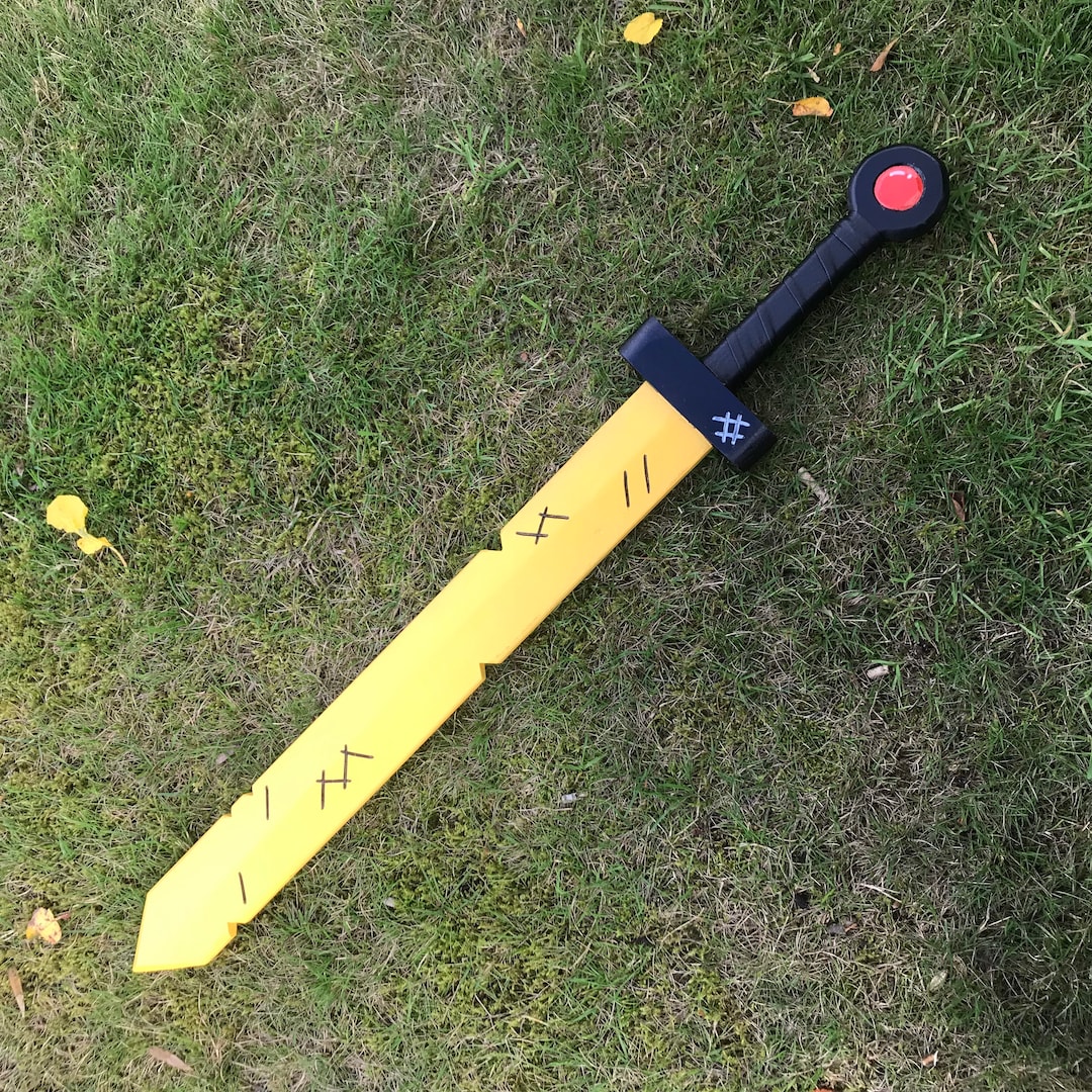Finn's Golden Sword From Adventure Time Fan Made WOODEN REPLICA. - Etsy