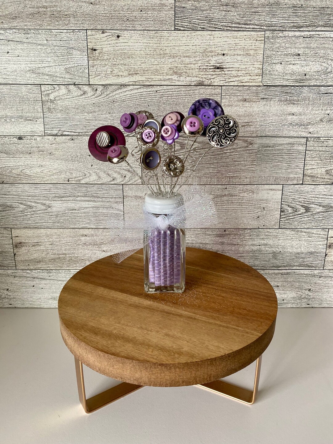 Button Flower Bouquet, Button Bouquet, Salt Shaker Button Bouquet ...
