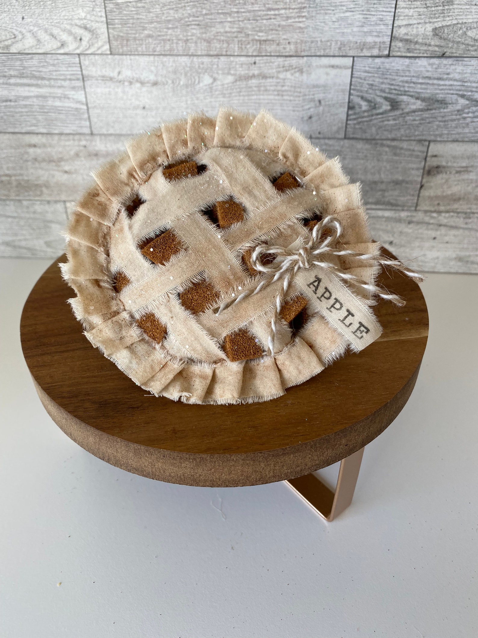 Faux Apple Pie Apple Pie Decor Tiered Tray Faux Apple Pie - Etsy