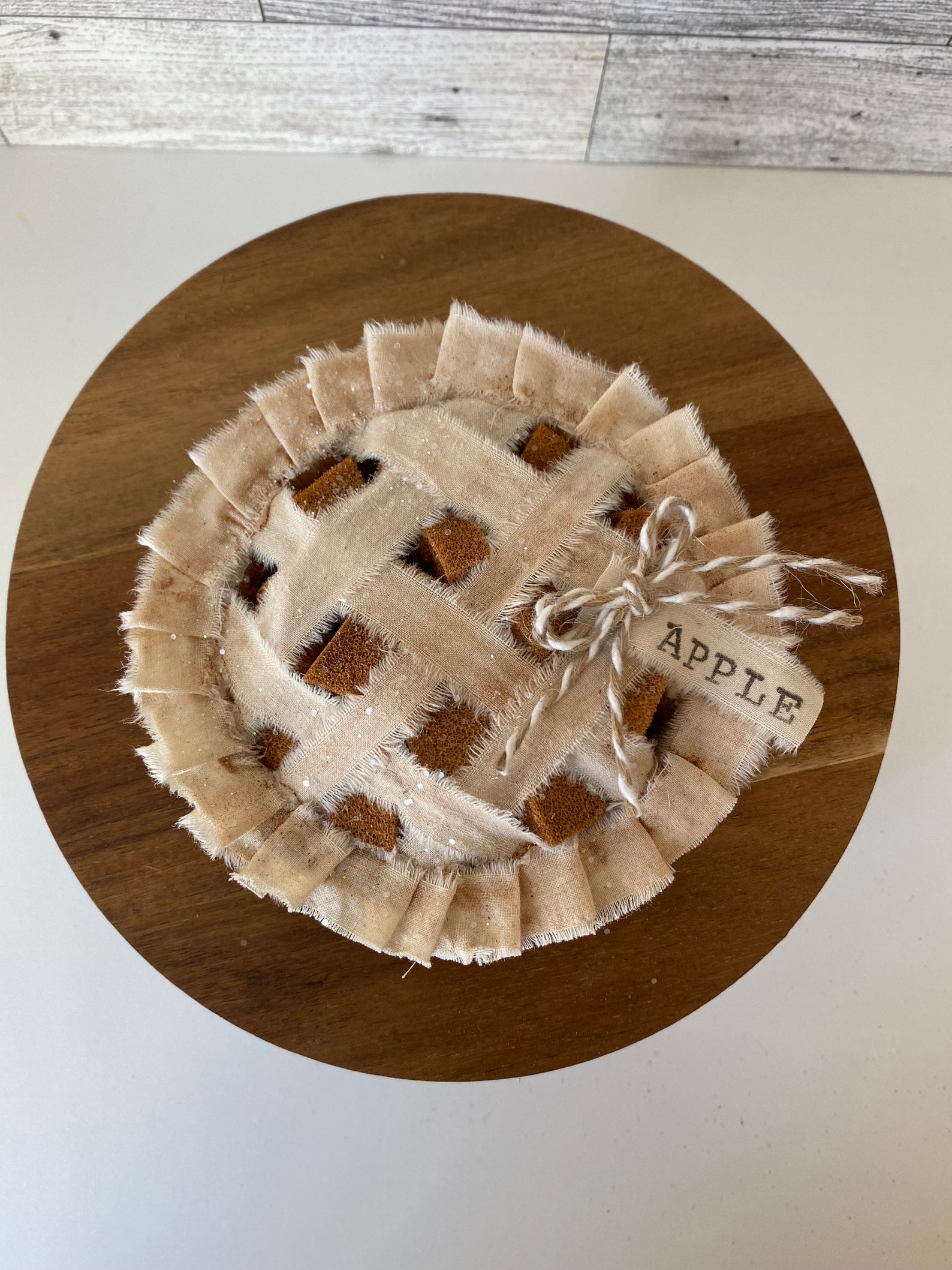 Faux Apple Pie Apple Pie Decor Tiered Tray Faux Apple Pie - Etsy