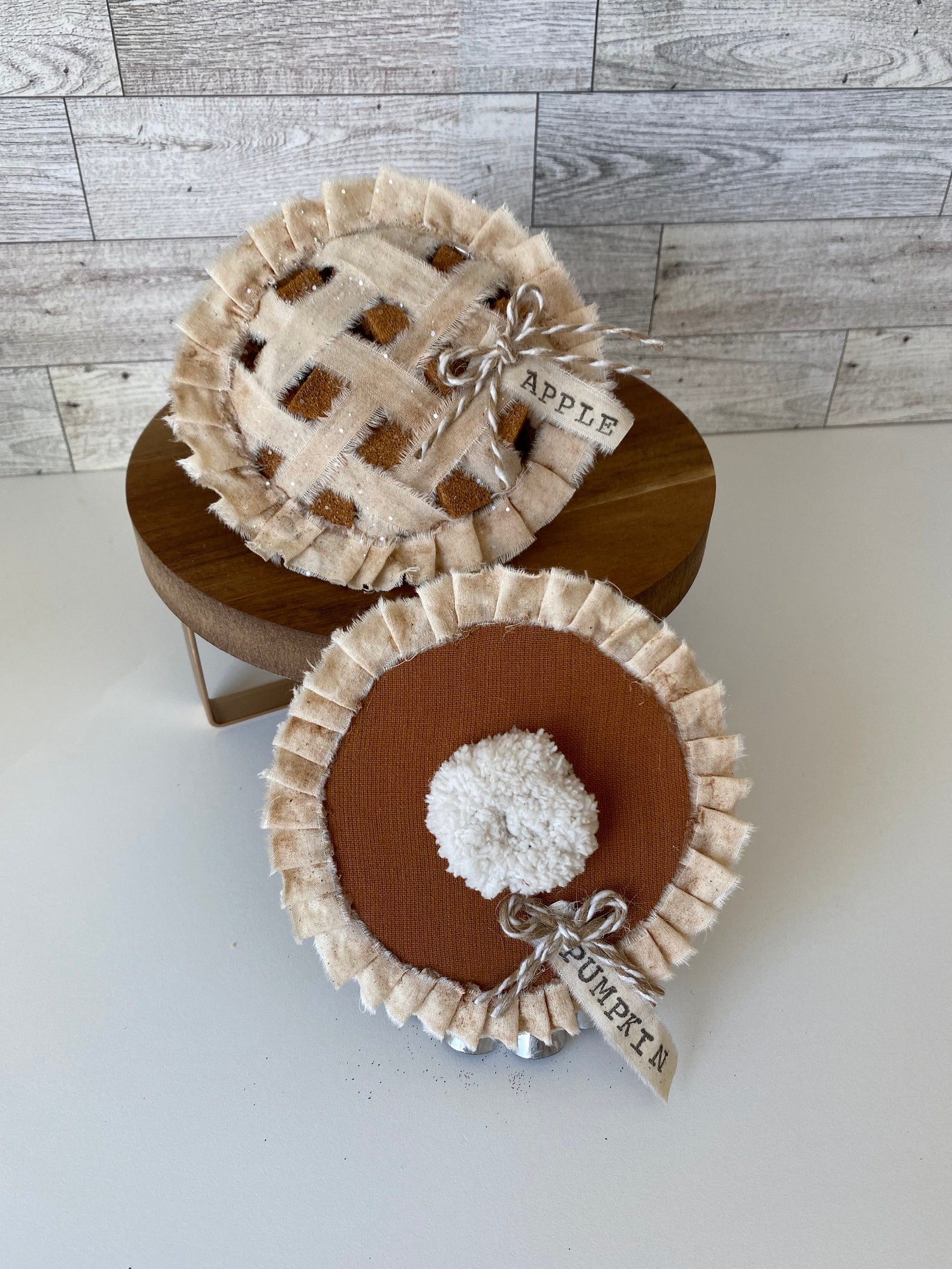 Faux Apple Pie Apple Pie Decor Tiered Tray Faux Apple Pie - Etsy